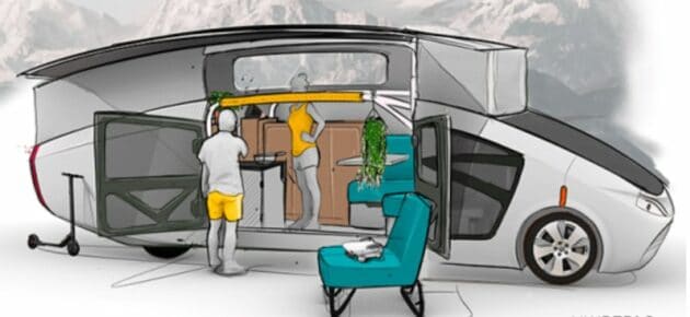 Nieuw concept: zonne-auto als camper