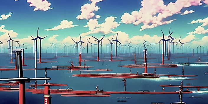 Offshore wind met drijvende zonnepanelen voor groene waterstof